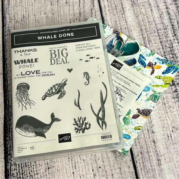 Stampin' Up! | Other | Stampin Up Whale Done Photopolymer Stamp Set 6 X ...